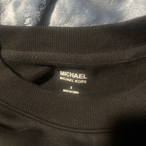 Michael Kors Studded MK Logo Pullover Crew Neck Sweater Black Size ...