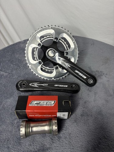 FSA K FORCE LIGHT CARBON CRANKSET 170MM TRIPLE 53/39 TOOTH WITH MEGA ...