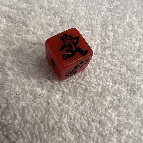 Monopoly Game Red Speed Die Dice Replacement Part Piece Red & Black ...