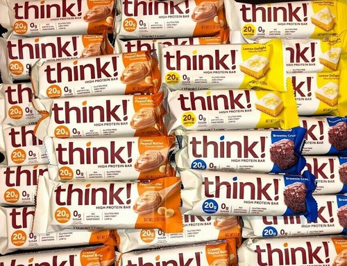 45 Assorted Flavor - THINK THIN 20g PROTEIN - 230 Cal Nutrition Bars | eBay