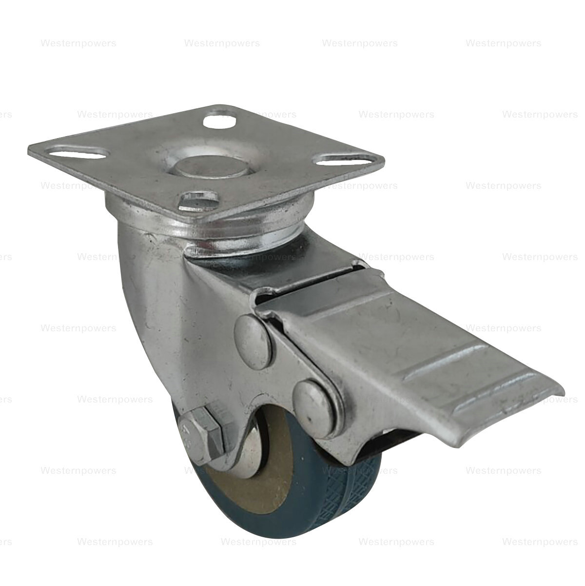 4 Pack 2'' Heavy Duty Swivel Wheel PVC Plate Caster Wheels with Lock ...
