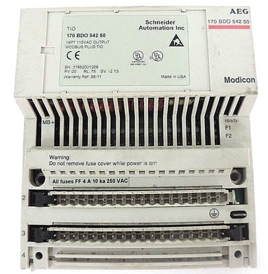 SCHNEIDER MODICON 170BDO54250 MODBUS PLUS TIO 16PT, 115VAC, PV: 00, RL ...