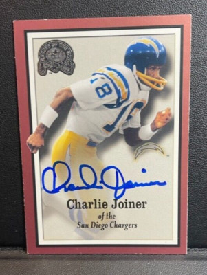 2000 Fleer great of the game Charlie Joyner #67 HOF Chargers In person ...