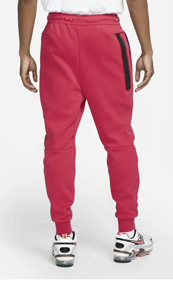Nike Tech Fleece Joggers Size M Berry Red Sweatpants Men Sports CU4495 ...