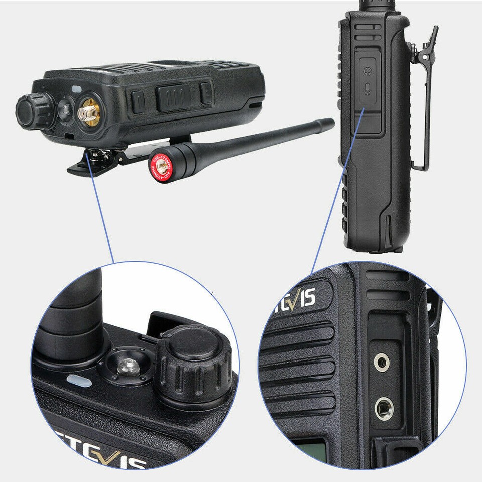 Retevis RT85 Ham Radio Walkie Talkie Dual Band Handheld Emergency Alert ...