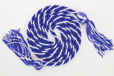 Graduation Honor Cords, 60in Graduation Cords Tassel Ropes, Blue/White ...