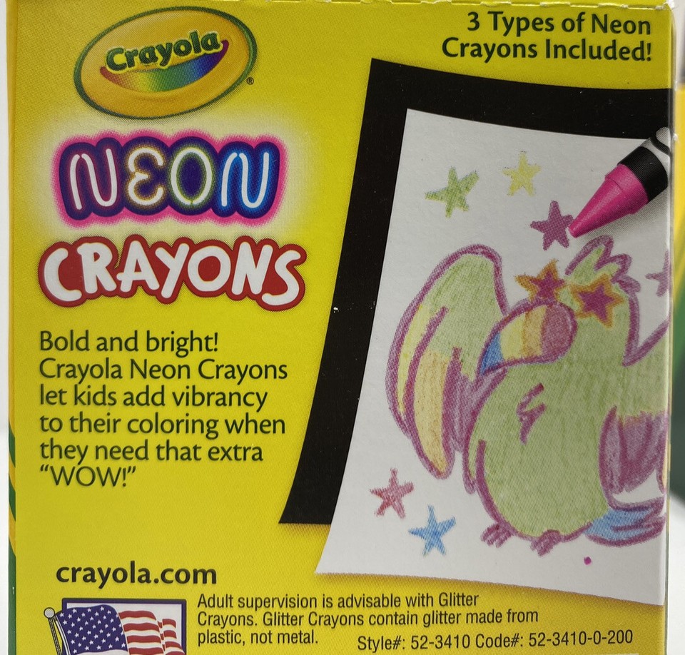 6 Packs Of 2021 Brand New Crayola Neon Crayons 24 Colors | eBay