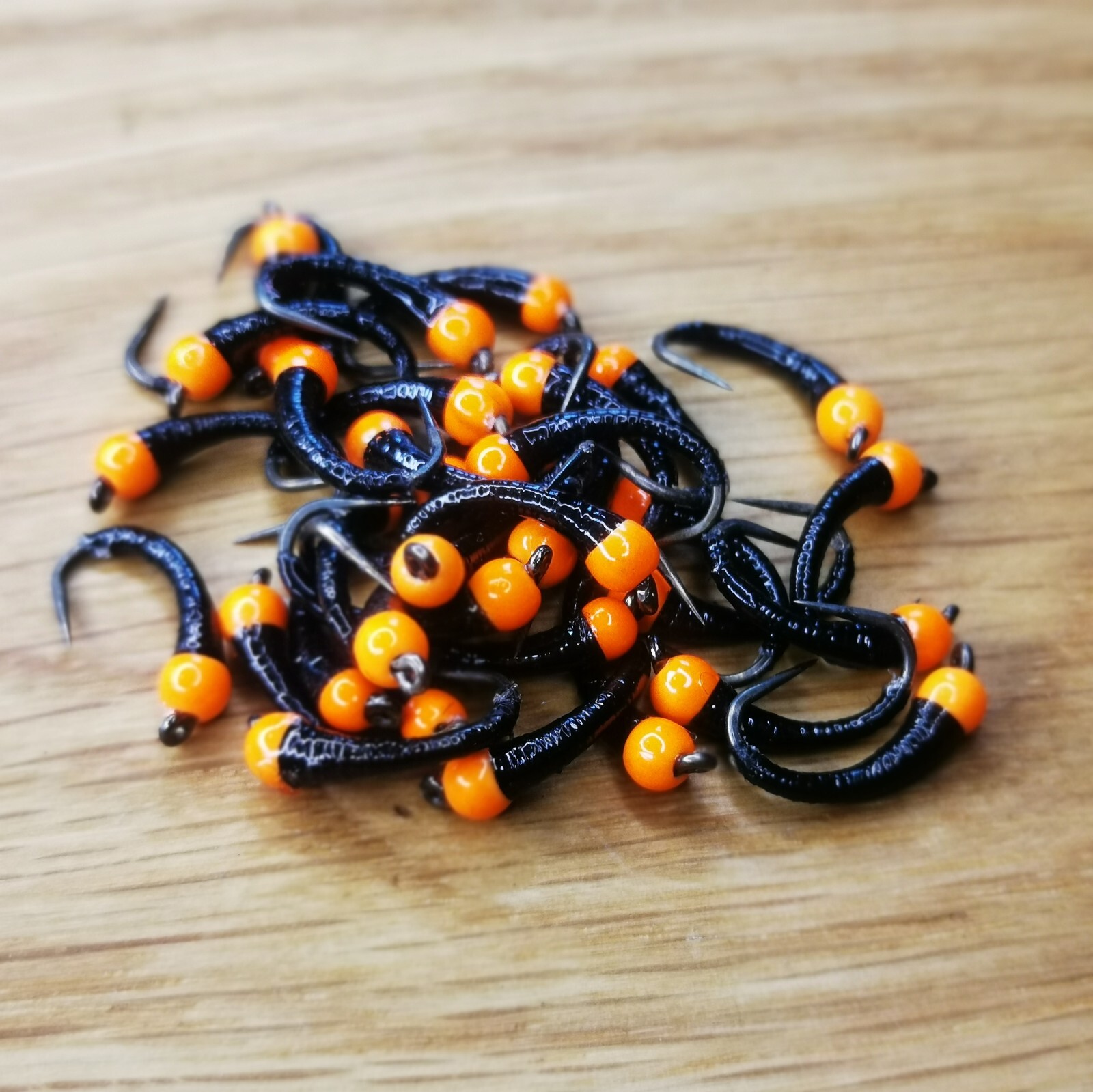 6 'Dogs Bollox' Bung Buzzers Barbless Size 10 -Pumpkin Fly Fishing ...