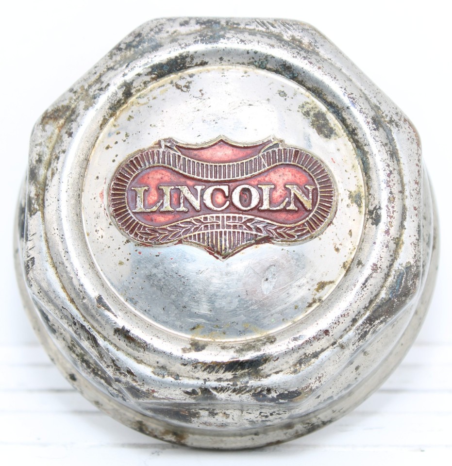 Early Lincoln Model L Screw On Hubcap-Nickel Plated Brass 1921 and 1922 ...