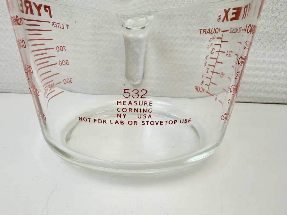 Vintage Pyrex Corning NY Measuring Cup #532 4 Cups | eBay