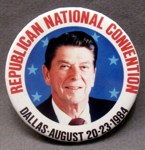 1984 REAGAN DALLAS REPUBLICAN NATIONAL president 2.25" photo pinback ...