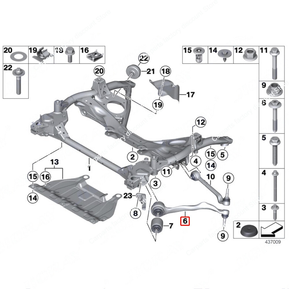 1pcs Front Lower Right Control Arm For BMW F22 F30 230i 320i ...