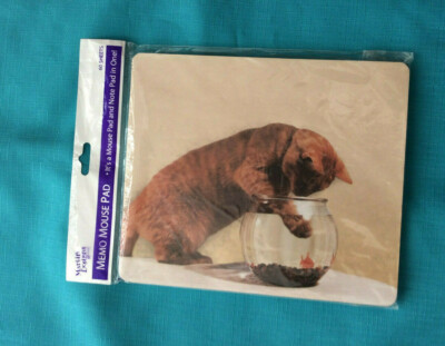 Mouse Pad Cat design . 60 Sheets note pad under the mouse pad. New | eBay