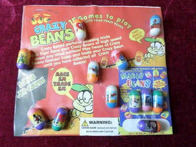 RARE Mighty Beanz Crazy Magic Beans Bootleg Vending Header Card Display ...