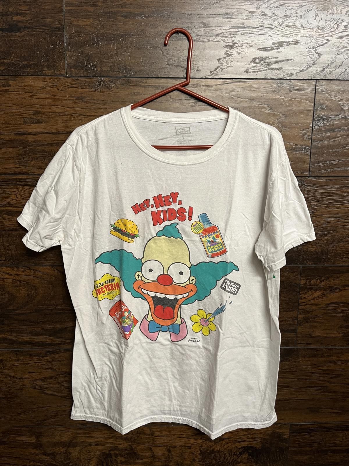 The Simpsons Krusty the Clown - Hey Hey Kids- L T-shi… - Gem