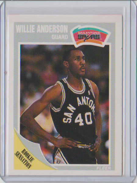 1989-90 Fleer Rookie Card #140 Willie Anderson San Antonio Spurs | eBay