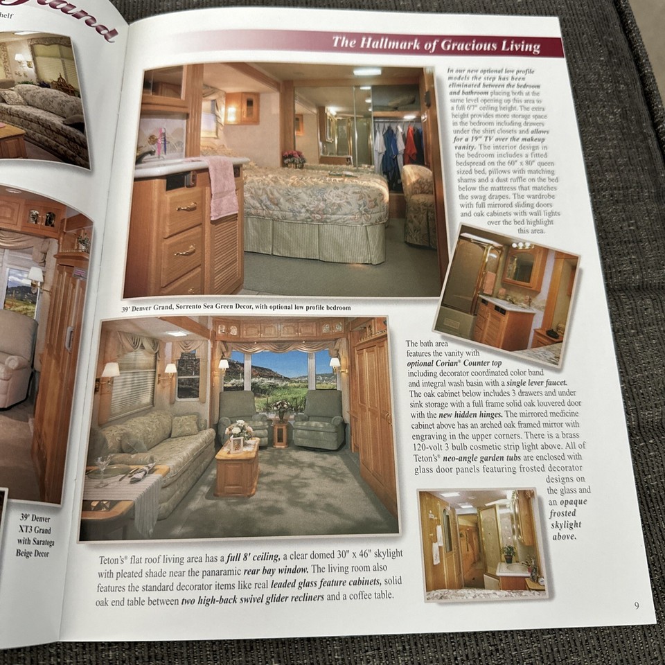 1999 Teton Homes Fifth Wheel Camper RV Brochure | eBay