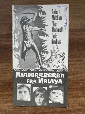 Rampage Robert Mitchum Elsa Martinelli Sabu 1963 Danish Movie Program ...