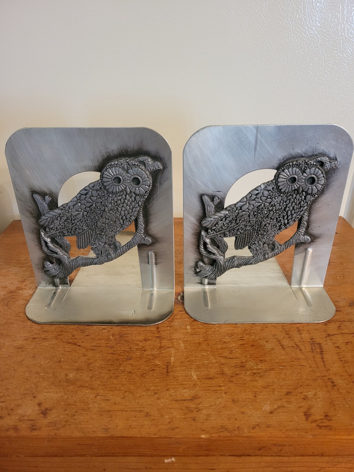 Vintage 1980's Metzke Ornate Owl Aluminum and Pewter Bookends Set | eBay