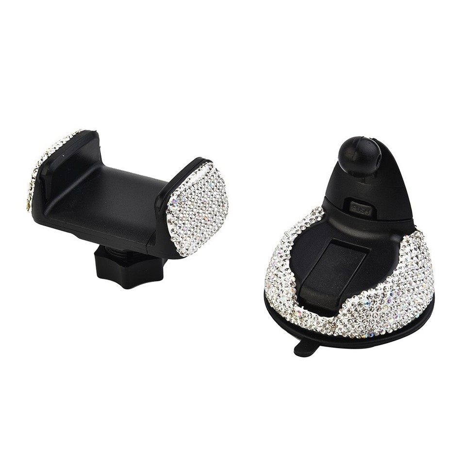 Fancy Car Phone Holder Interior Accessories with Sparkling Rhinestones ...