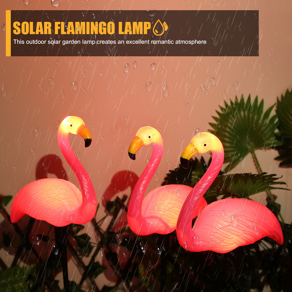LED Flamingo Decorative Lamp Solor Power Lawn Lamp 600mAh Home Garden ...