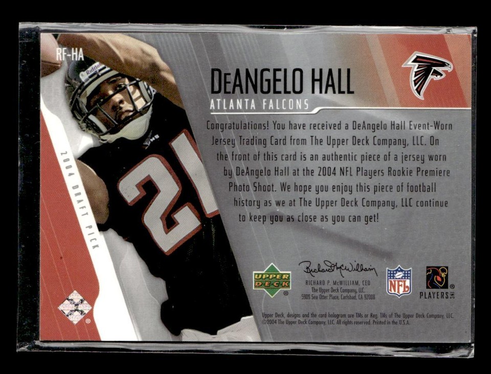 2004 Upper Deck #RF-HA DeAngelo Hall Rookie Futures Jerseys | eBay