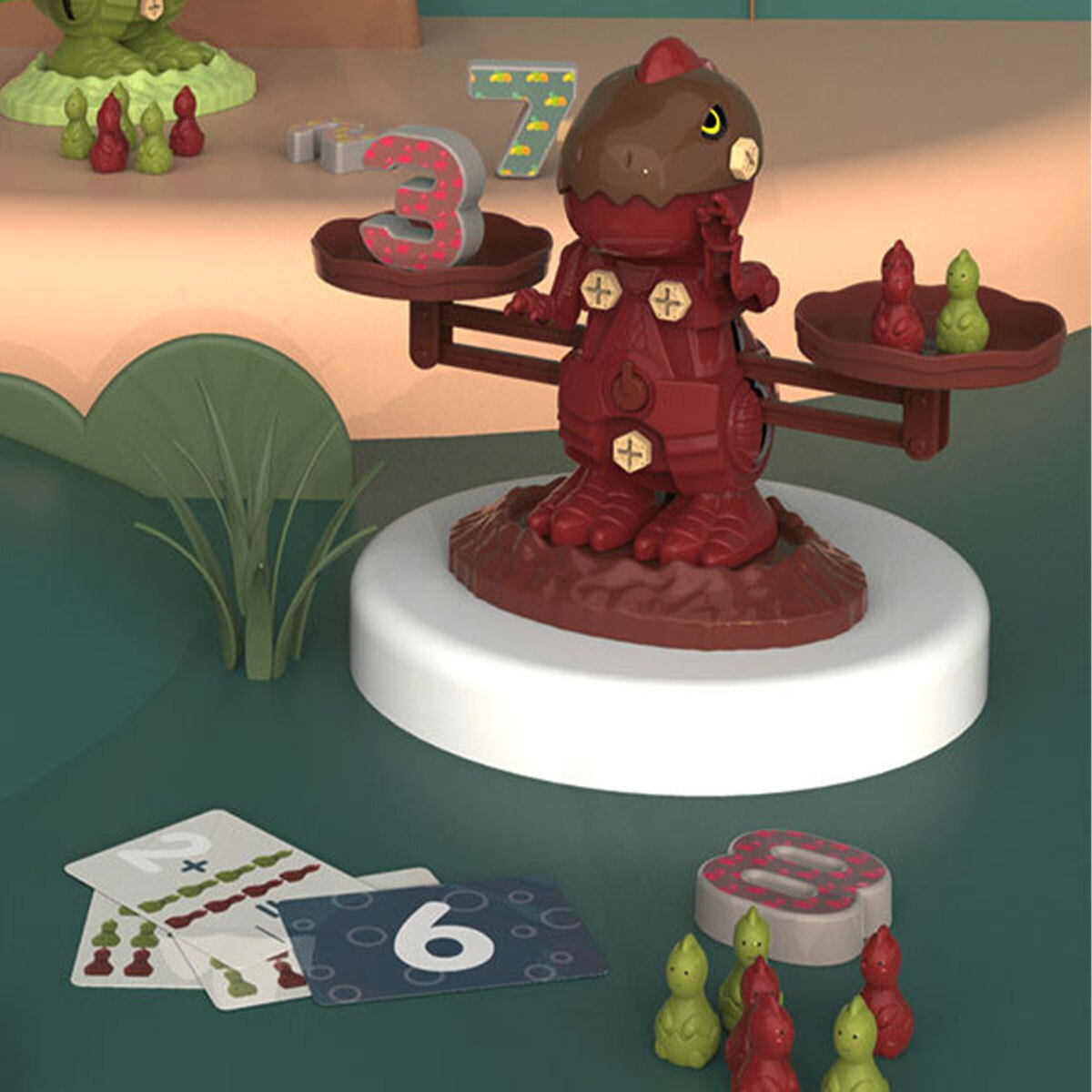 42pcs Balance Math Toy for Learning Counting Dinosaur Balance Toy Early ...