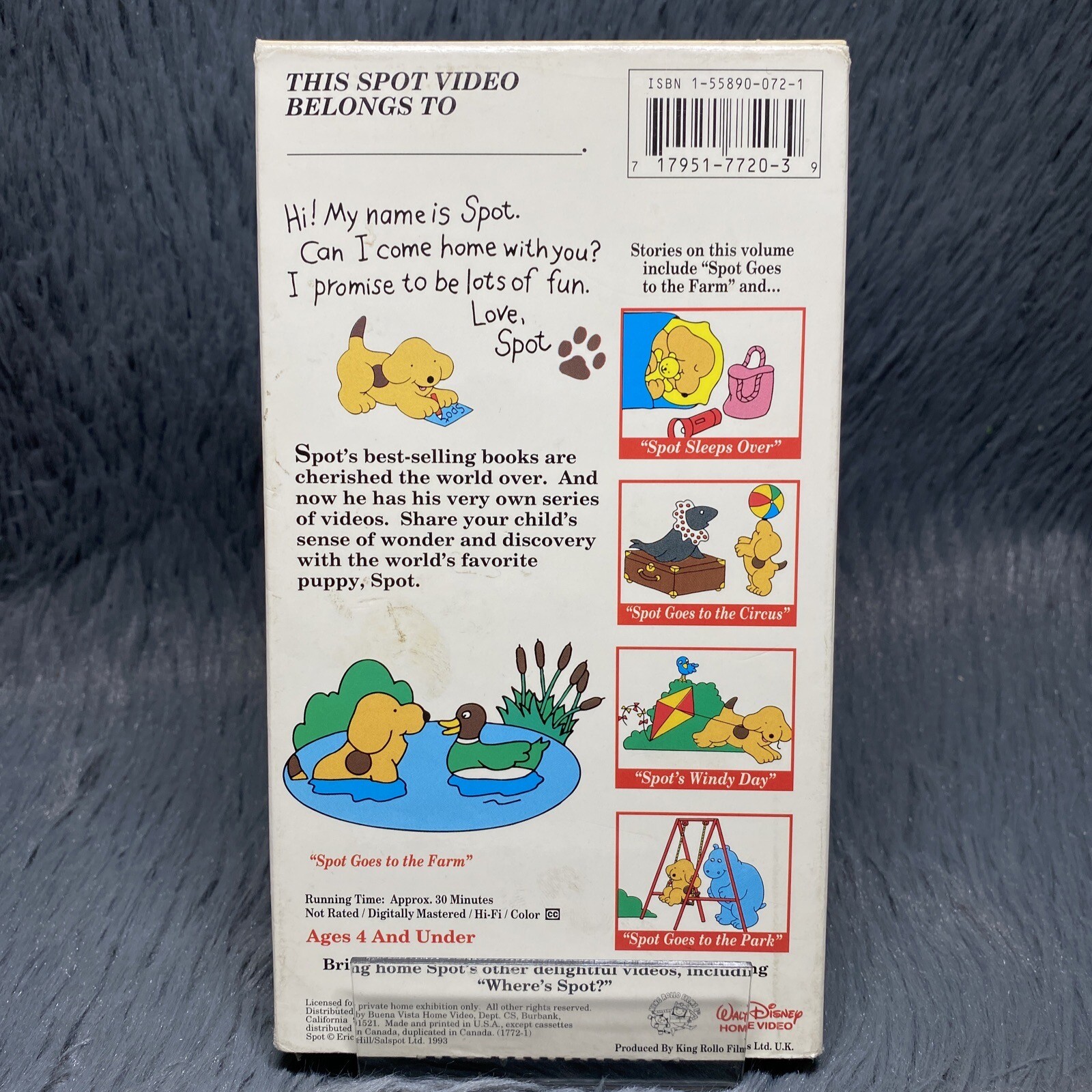 Spot Goes to the Farm VHS 1998 Walt Disney Home Video Classic Kids ...