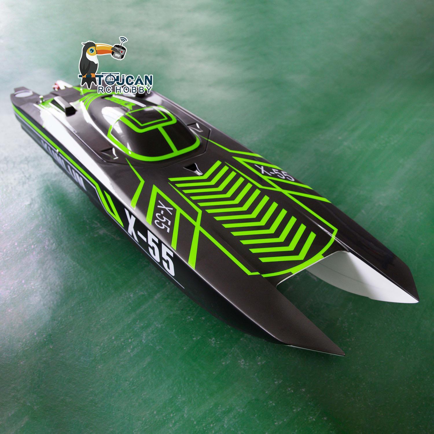DTRC X55 Waterproof RC High-speed Racing Boats 130km/h Boat Model Motor ...