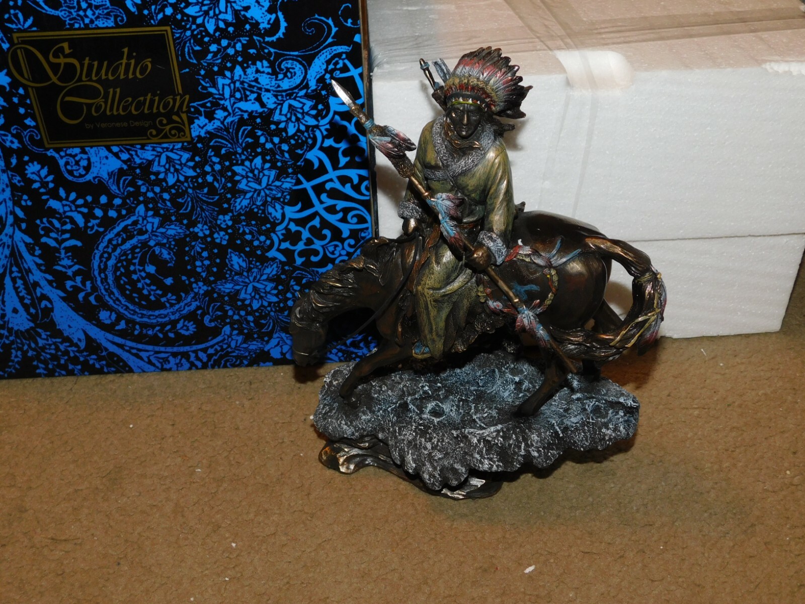 Native American VERONESE DESIGN STUDIO TOP COLLECTION PLAINS INDIAN ...