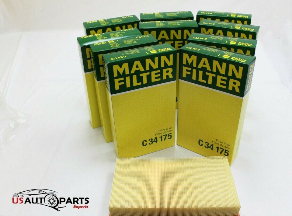 SET OF 10 MANN - Air Filter - C34175 - Mercedes E300 E320 - | eBay