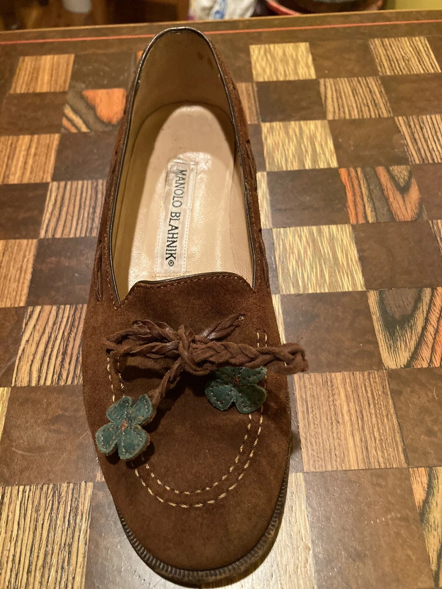 Manolo Blahnik Suede Flats