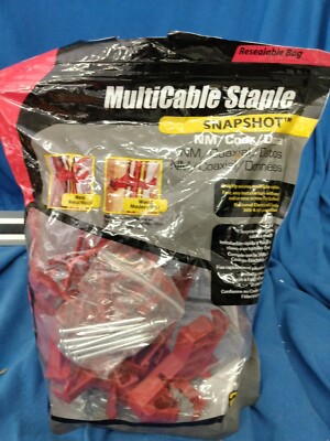 MCS-20W Snapshot Multi-Cable Wood/Metal Stud Staples Qty: 12 open bag ...