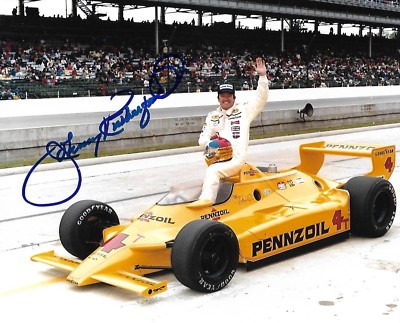 JOHNNY RUTHERFORD SIGNED 8X10 PHOTO INDY 500 INDIANAPOLIS 3 TIME WINNER ...