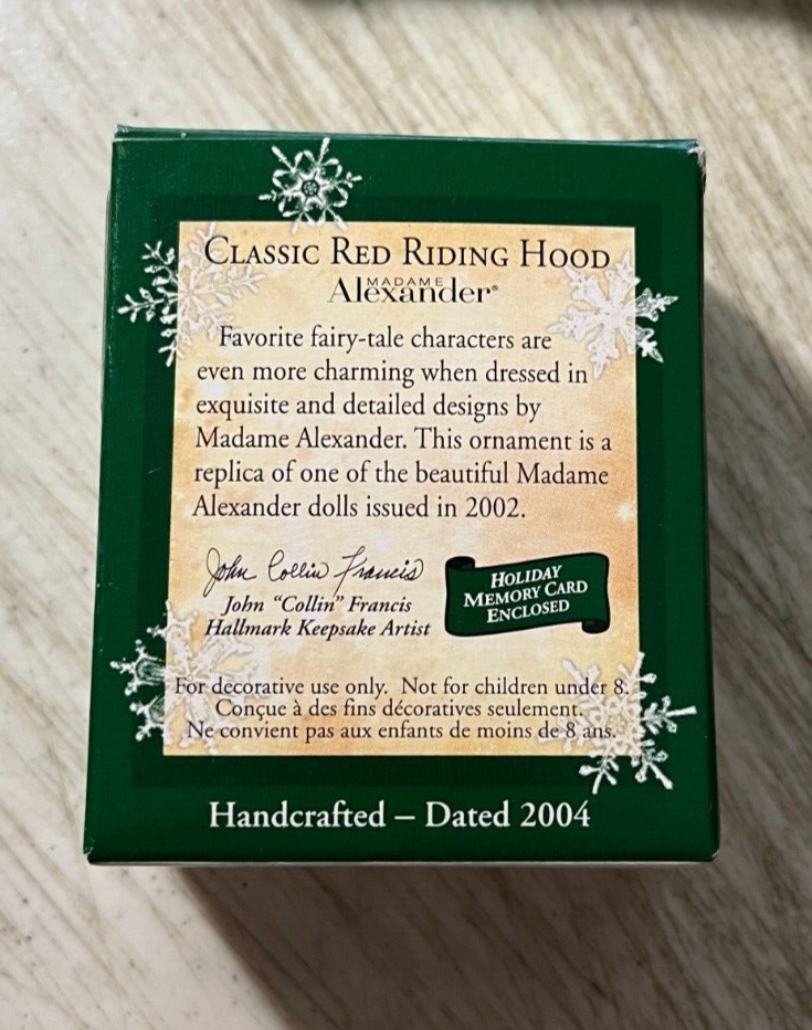 Classic Red Riding Hood`2004`Miniature-The Favorite Fairy Tale Hallmark ...