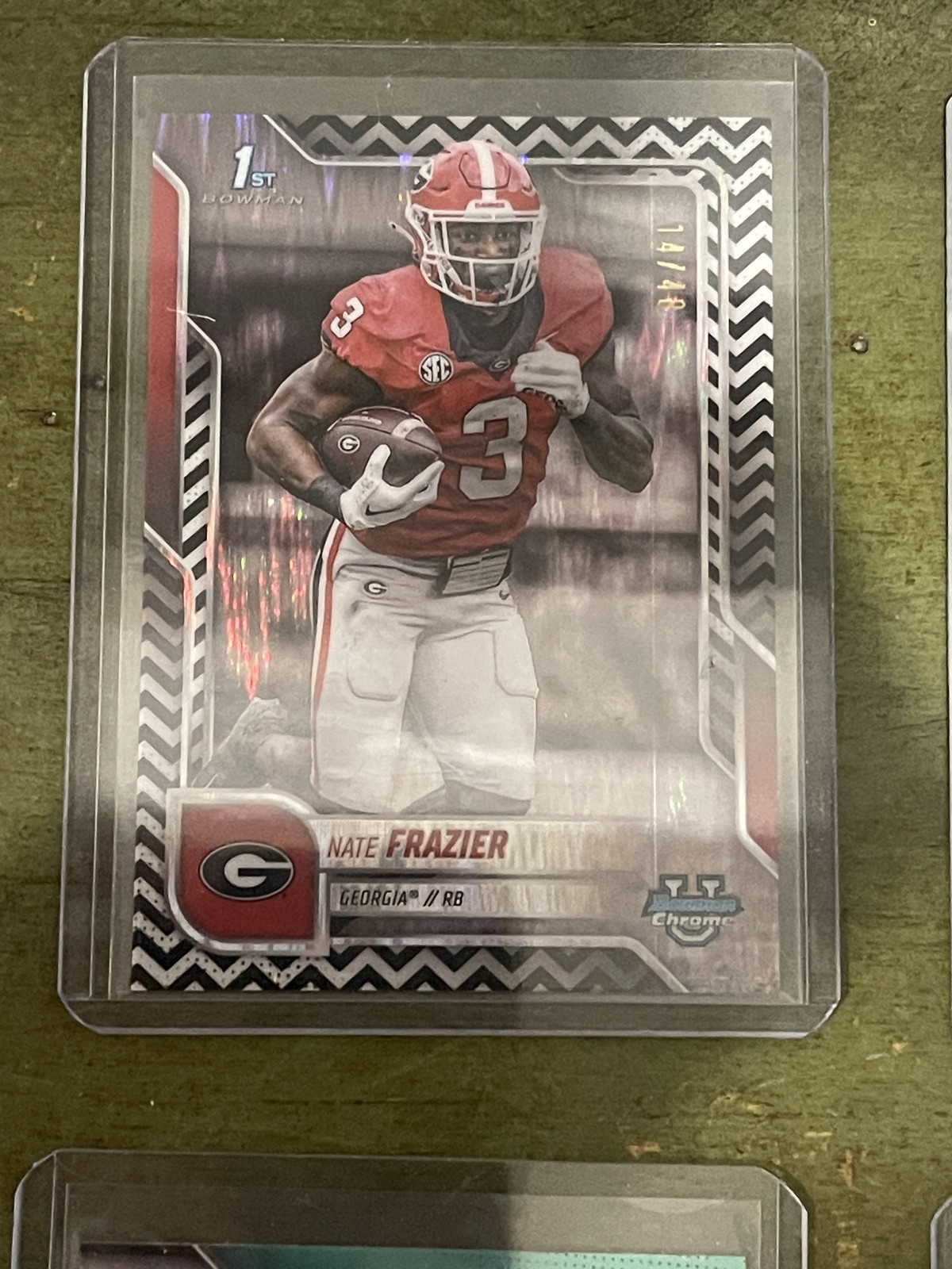 2025 Bowman Chrome U University Nate Frazier Black White Stealth /48 ...