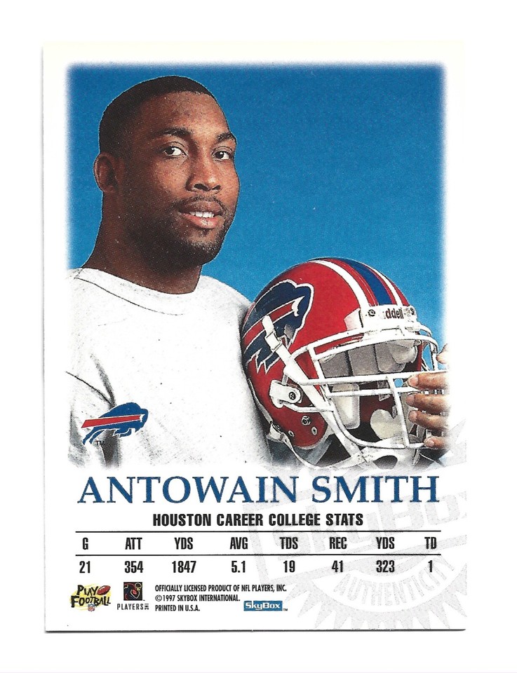 Antowain Smith AUTOGRAPH Buffalo Bills RC 1997 Skybox Premium AUTO ...