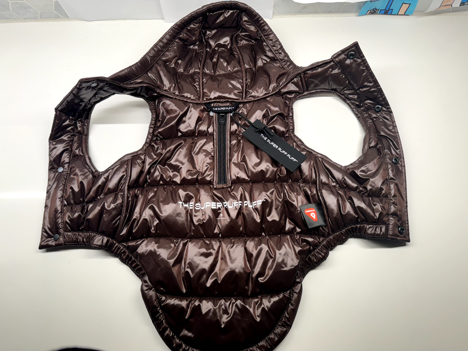 Aritzia The Super Ruff Puff (Dog Jacket) Hi-Gloss | Rich Mocha Brown ...