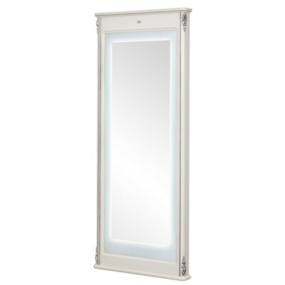 Salon Styling Station with LED Lighting Wall Mount Mirror Stations ARES ...