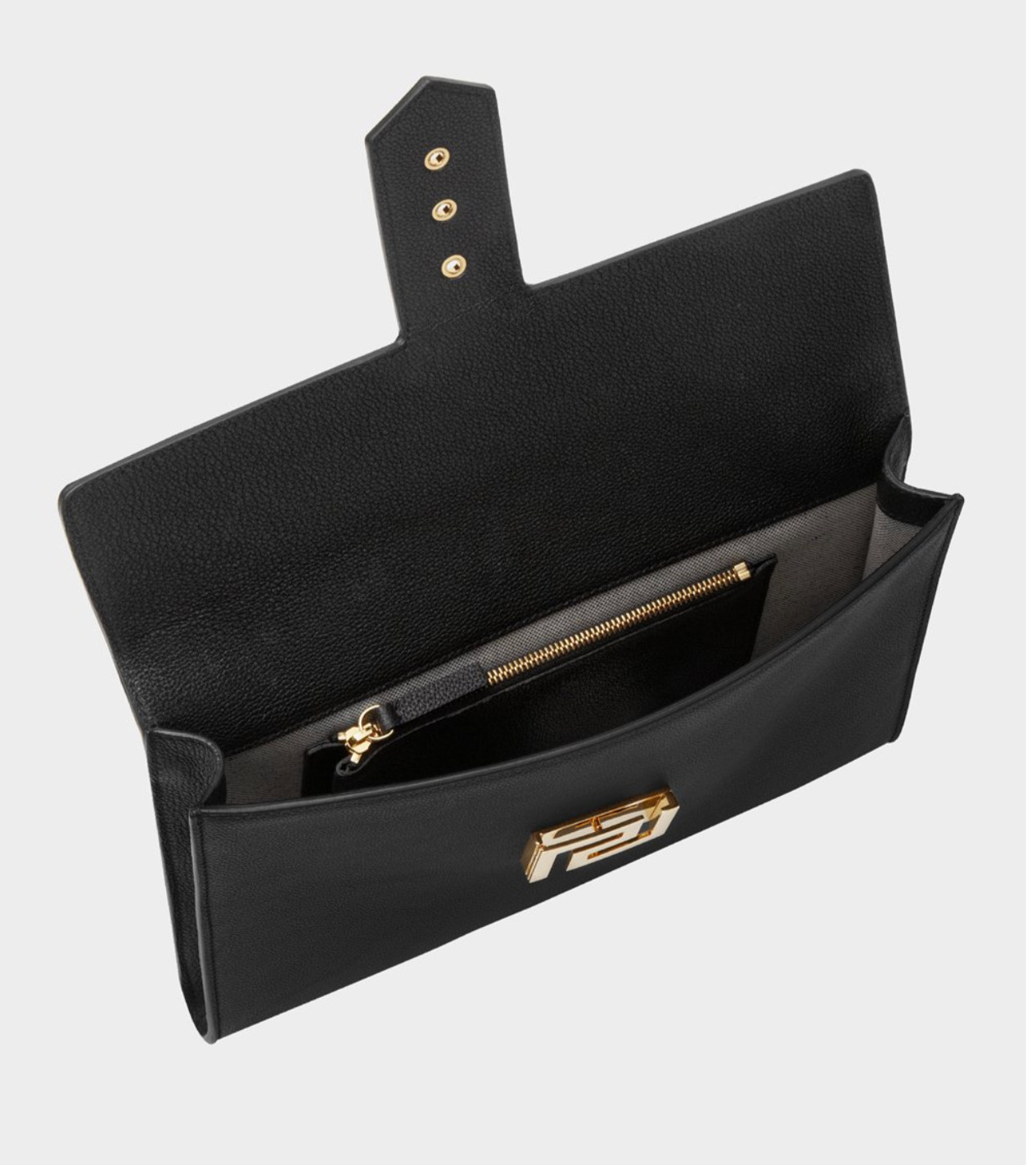 AUTHENTIC VERSACE GREEK KEY GRECA LEATHER POUCH CLUTCH - Gem