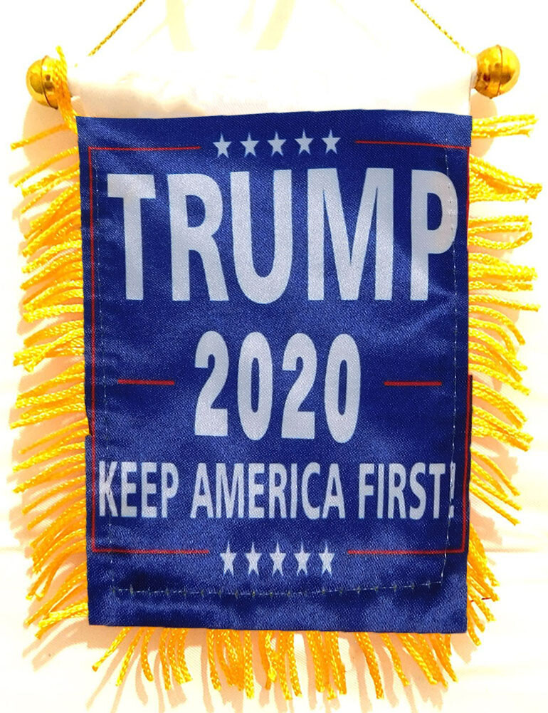 Trump -2020- Keep America First! Blue 4"x6" Mini Window Banner Flag | eBay