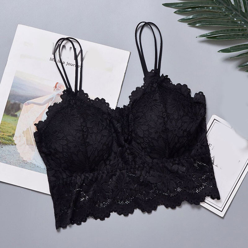 Damen Spitzen-Bh Sexy Bralet Top Unterwäsche Push-Up-Träger-Bh Dessous ...