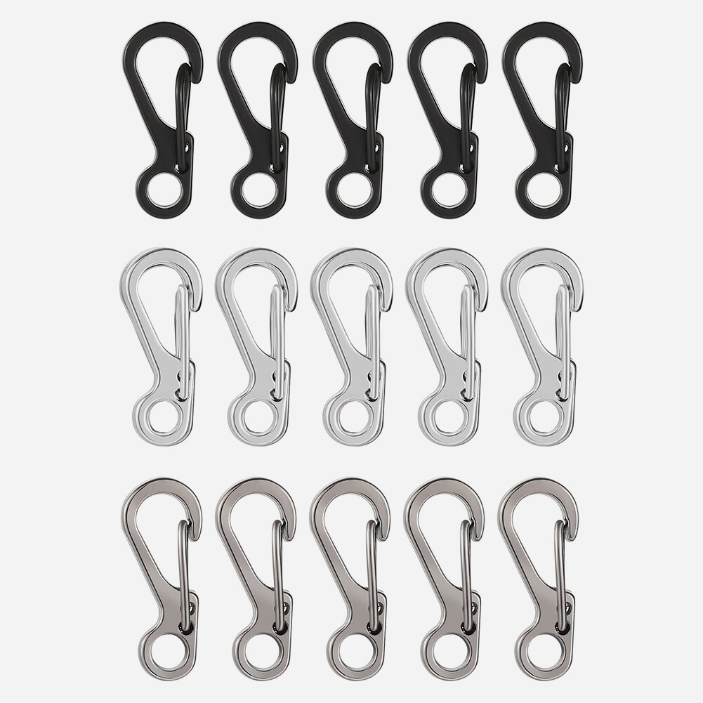 5pcs Zinc Alloy Carabiner D-Ring Key Chain Spring Hook Molle Clasp ...