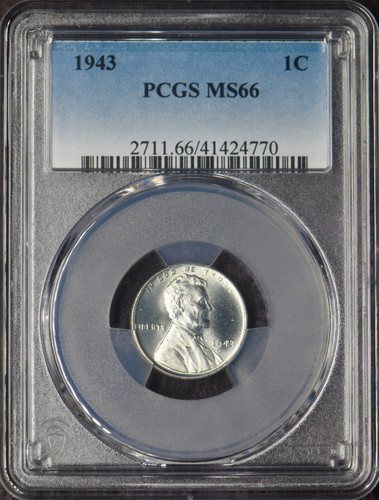 1943 Lincoln Steel Wheat Cent - PCGS MS66 - COINGIANTS | eBay