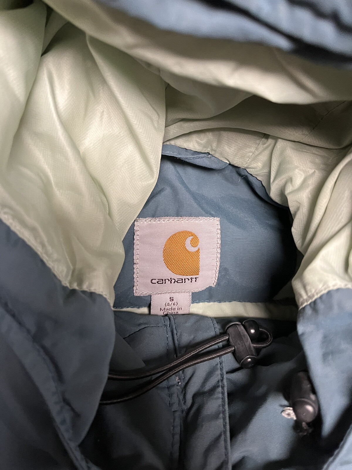 CARHARTT Down Puffer Jacket Small Workwear Padded Insulated Hooded ...