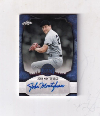 2024 JOHN MONTEFUSCO LEAF BRONX LEGACY AUTO/AUTOGRAPH 3/9 NEW YORK ...