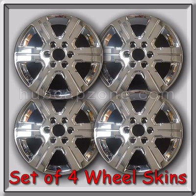 4 Chrome Traverse Wheel Skins Hubcaps 18" 2009-2015 Chevy Chevrolet ...