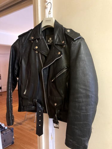 Vintage Motorcycle Black Leather Gem