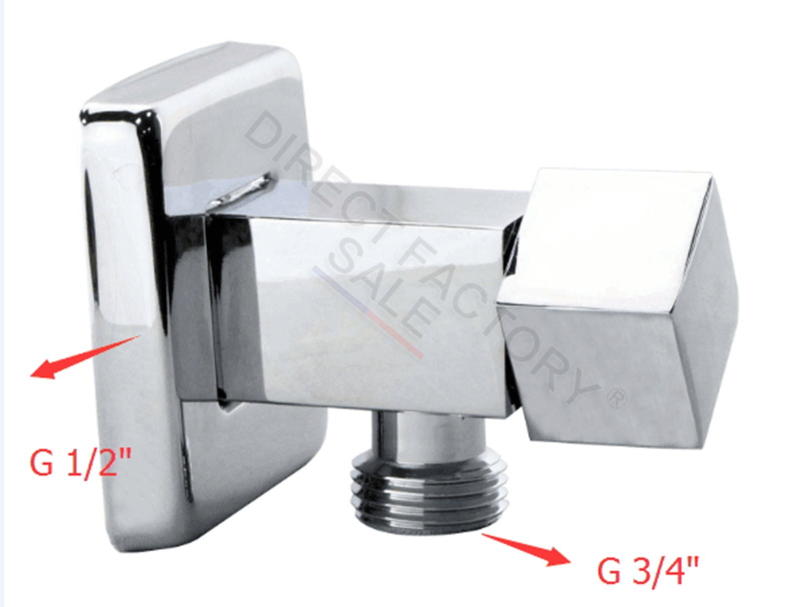 ACA Bathroom 1/4 Turn Square Laundry washing machine stop tap brass ...