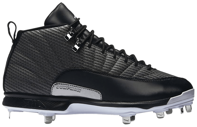 Nike Air Jordan 12 XII Retro Baseball Cleats, Men's Size 15, Black ...